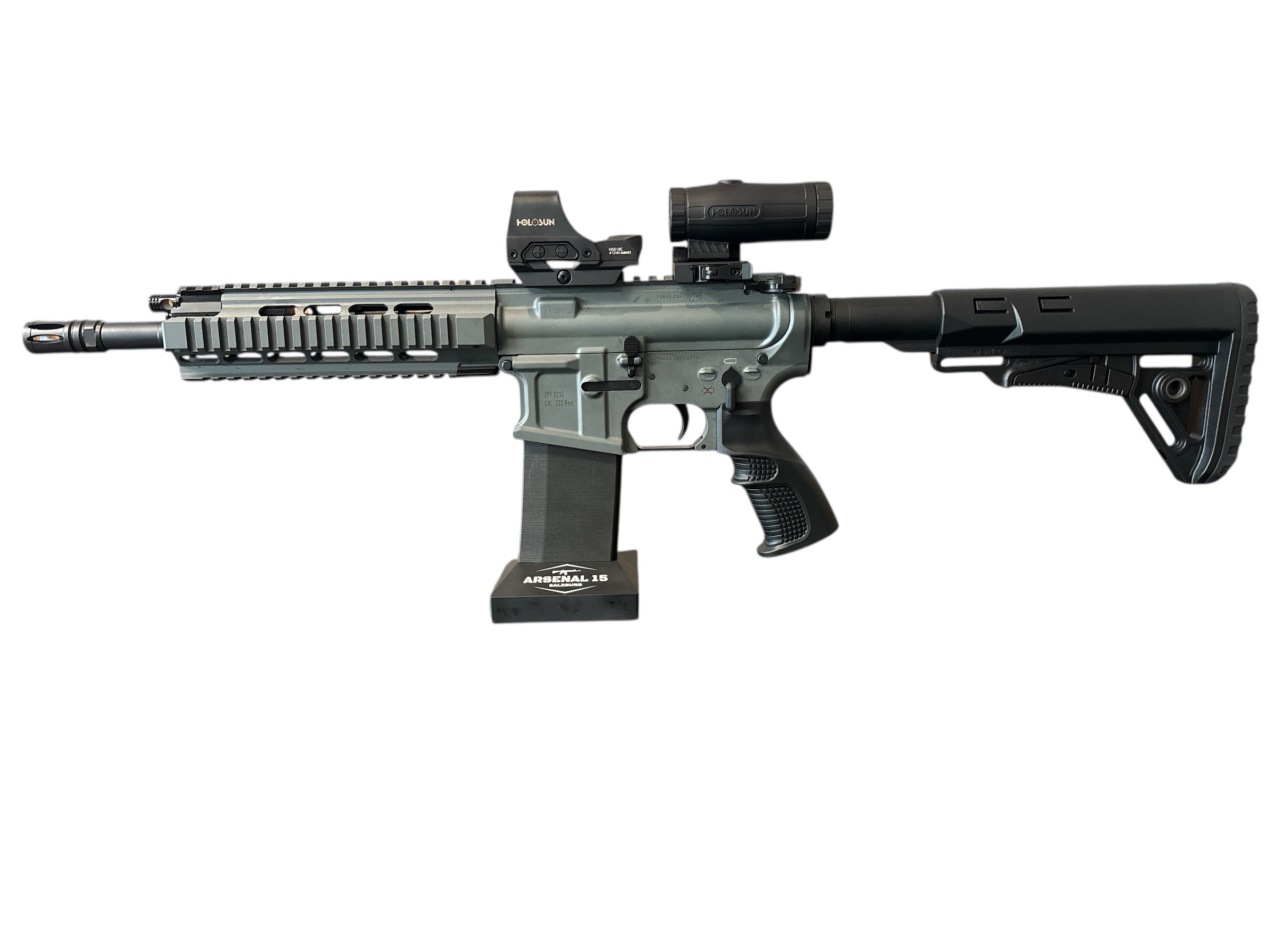 AKTION TISAS ZPT223 AR15 10,5" Piston m. Holosun HS510C + Magnifier ...
