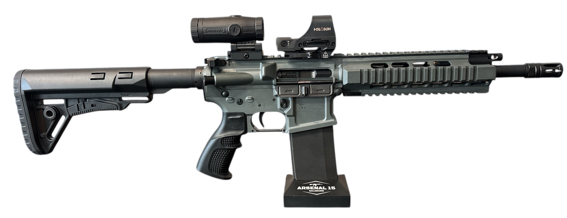 AKTION TISAS ZPT223 AR15 10,5" Piston m. Holosun HS510C + Magnifier ...